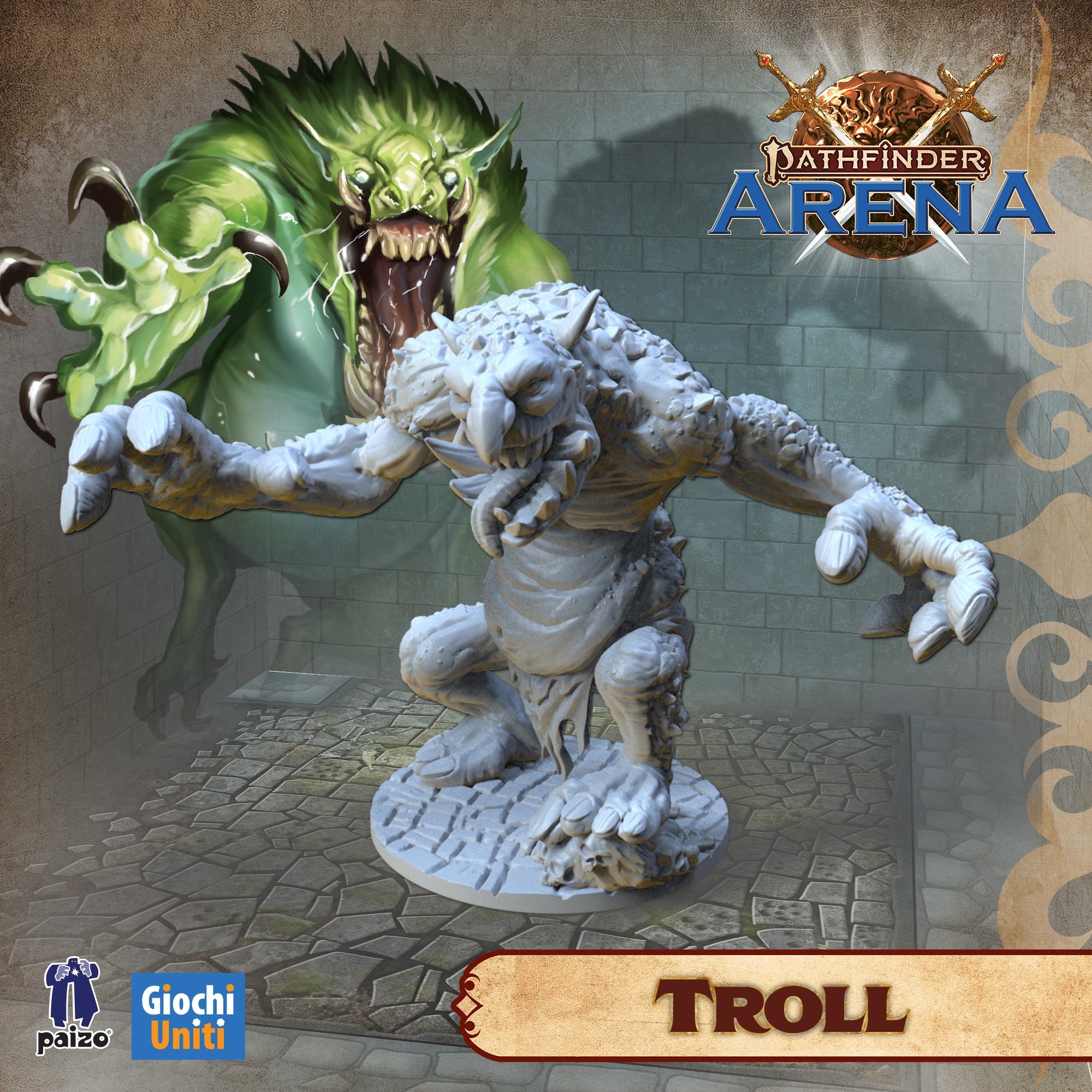 Pathfinder Arena – Troll und Feuer Elementar – Pathfinder 2 Fanblog